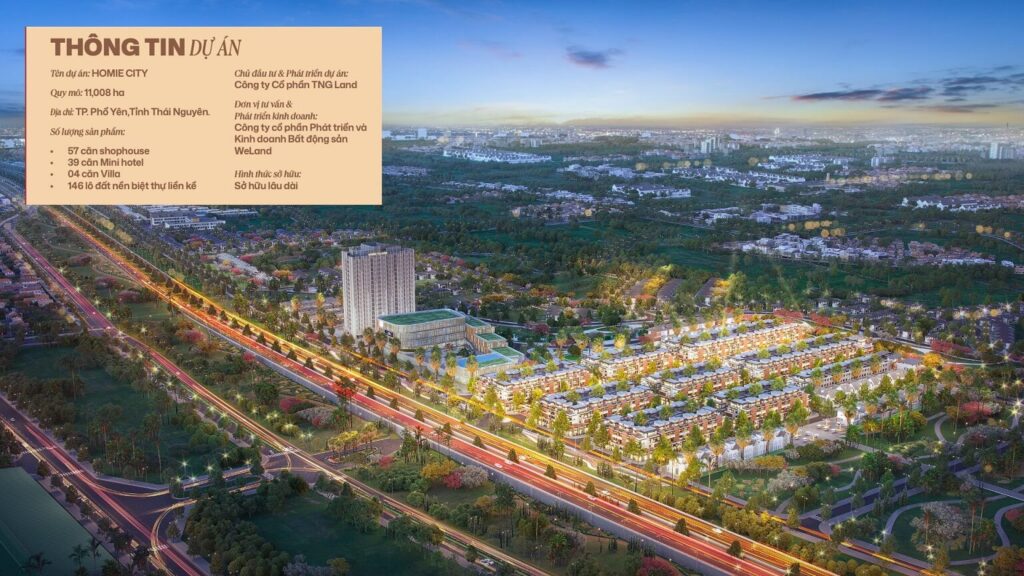 Homie City Phổ Yên | Thông Tin Trực Tiếp Chủ Đầu Tư TNG Land